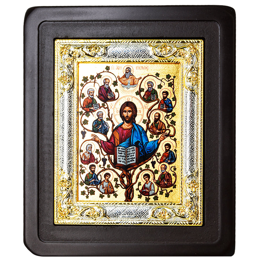 Christ the True Vine’ with His 12 Disciples – Icon on a stand ...